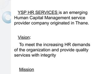 YSP HR SERVICES | PPT