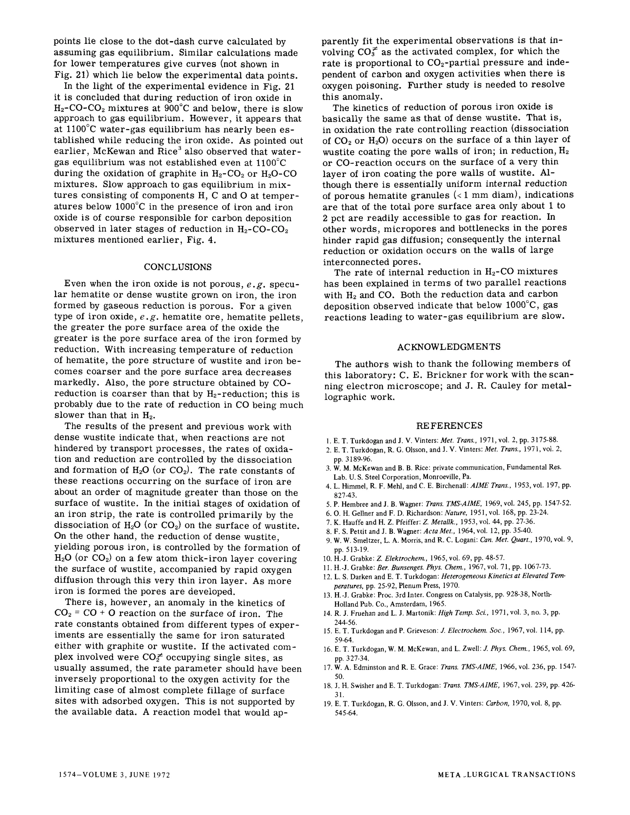 Gaseious reduction of iron oxides part three | PDF