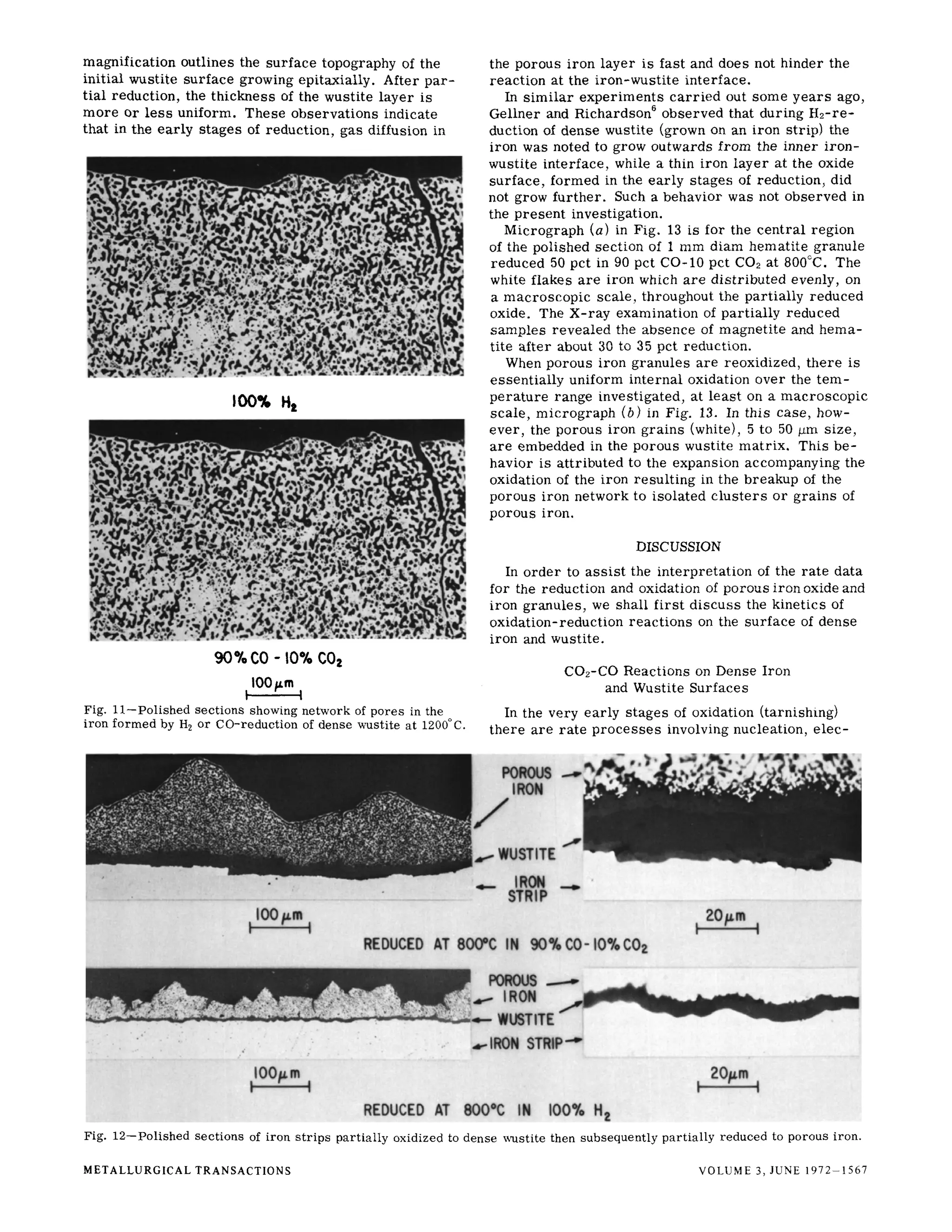 Gaseious reduction of iron oxides part three | PDF