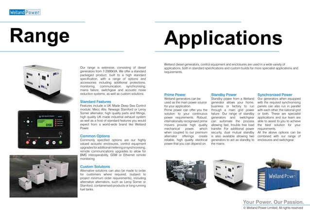 Welland Power Brochure 2015 | PDF