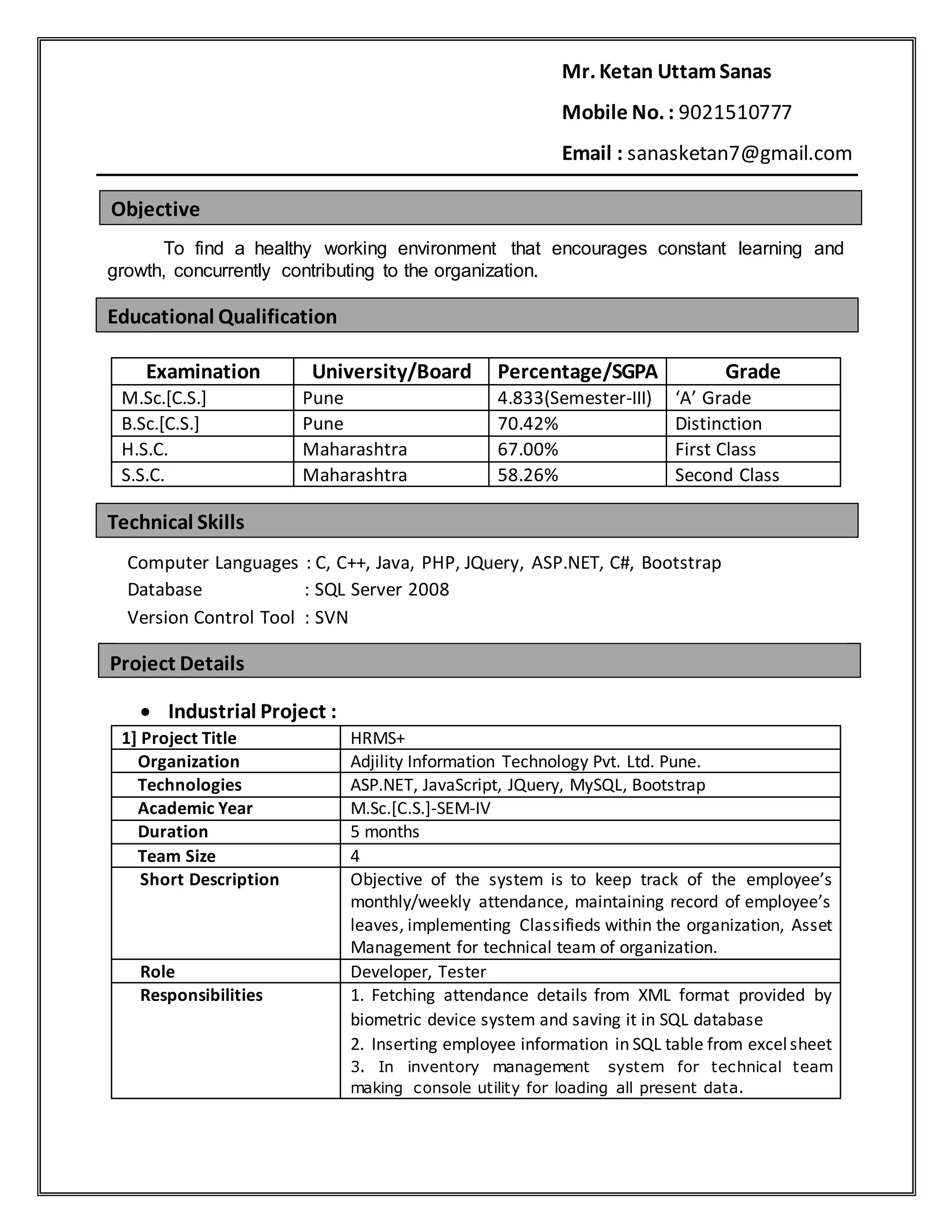ketan_resume | PDF