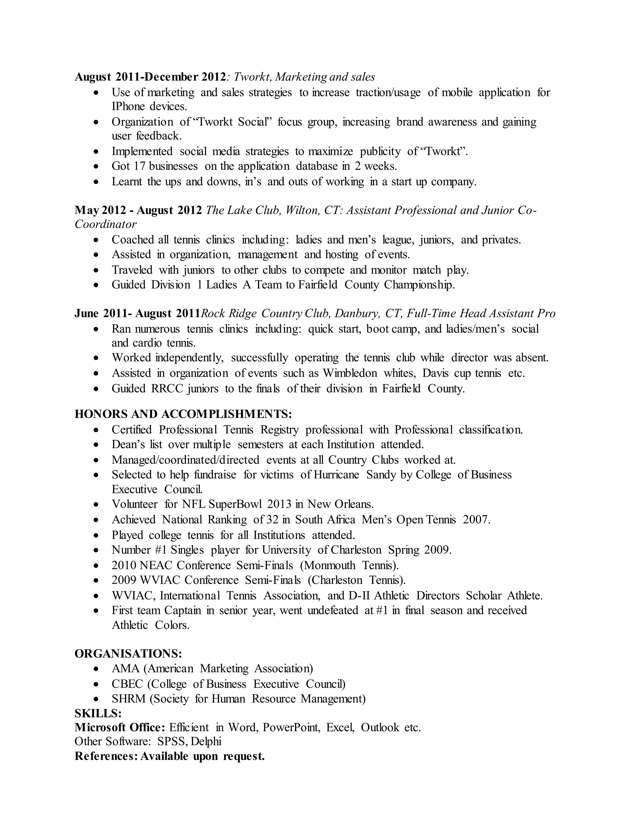 Oliver Resume RSA | DOCX
