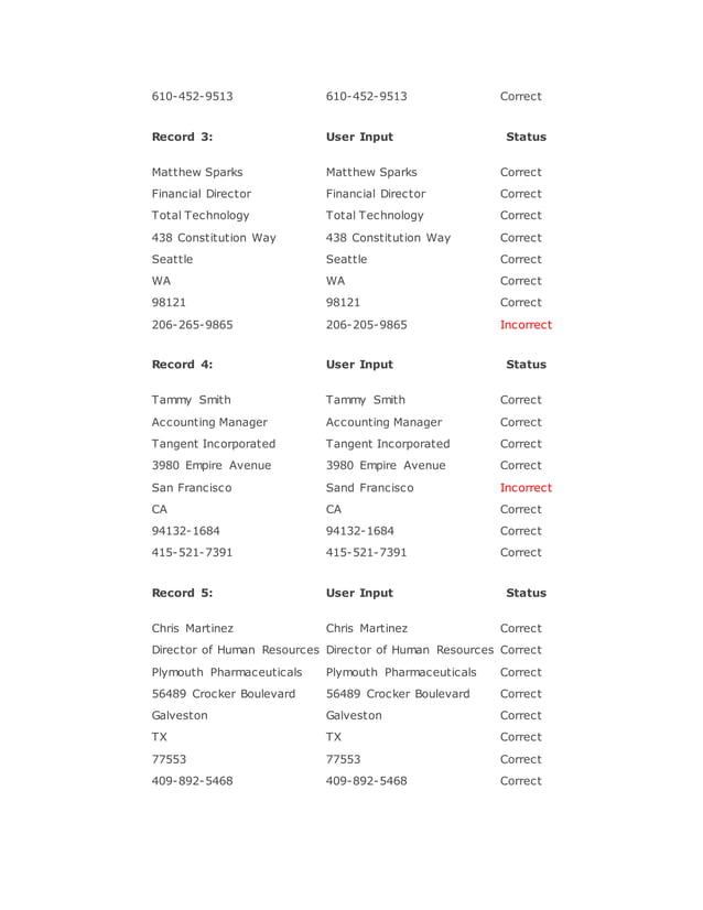 Data Alpha Numberic Test Results | DOCX | Technology & Computing