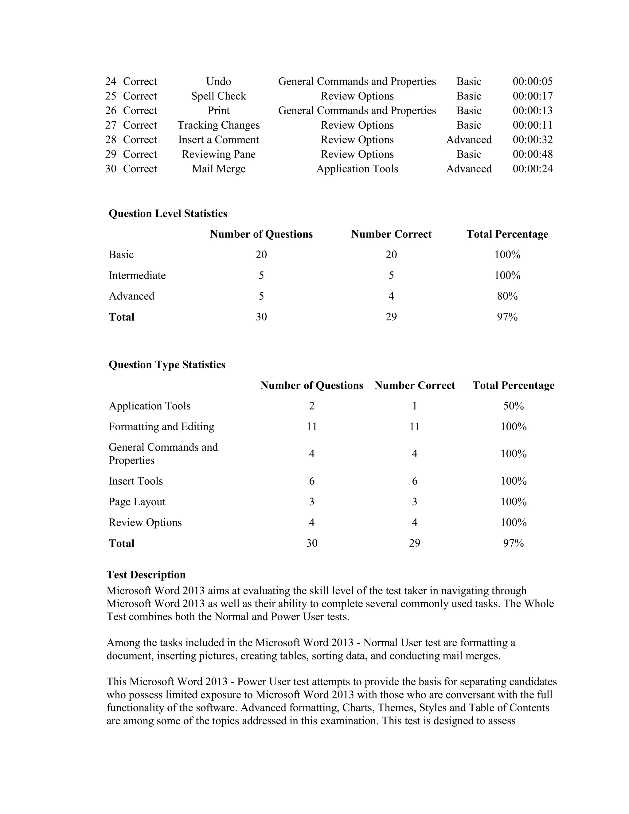 ProveIt Test Results 2013 | PDF