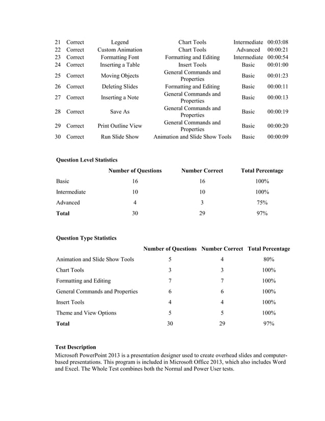 ProveIt Test Results 2013 | PDF