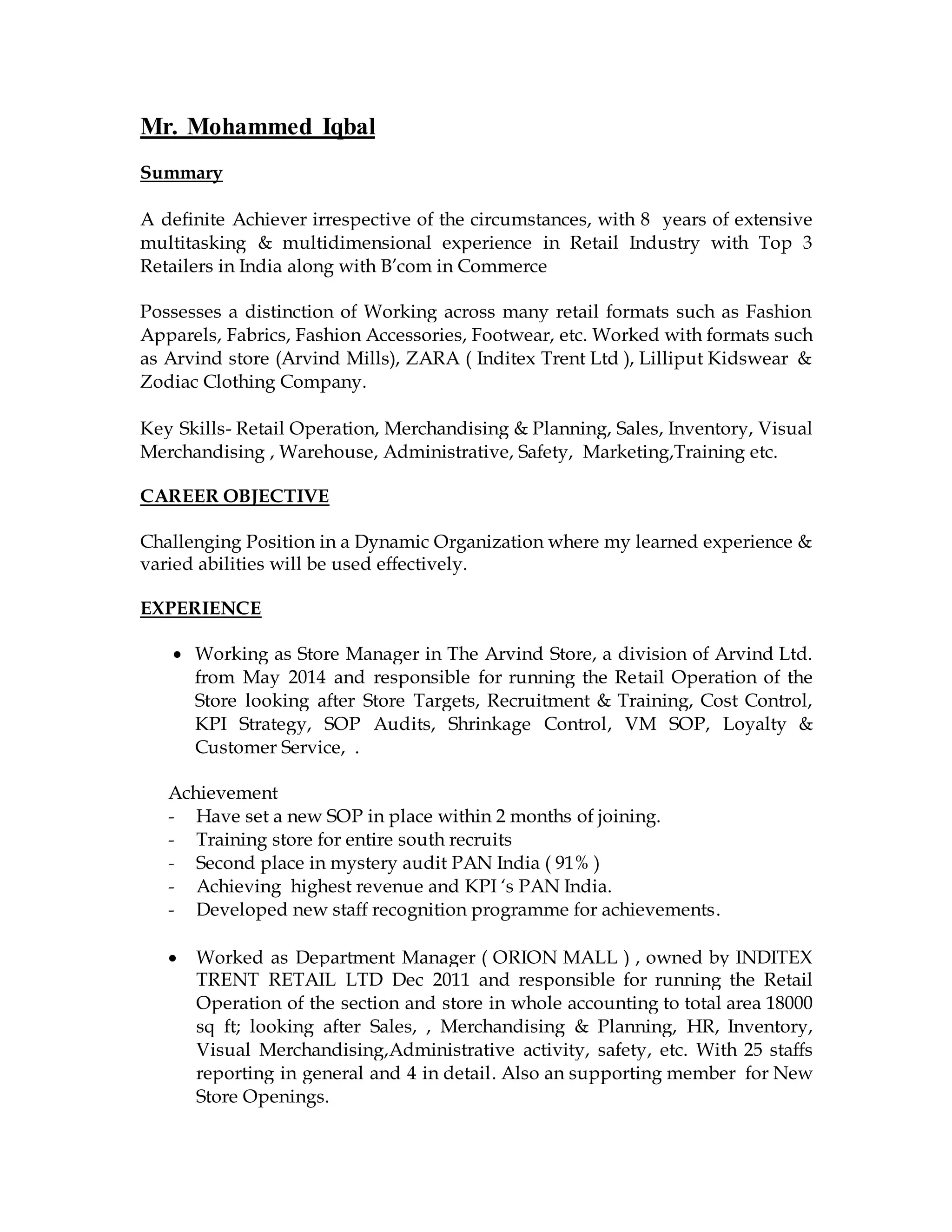 CV-Mohammed Iqbal | DOCX