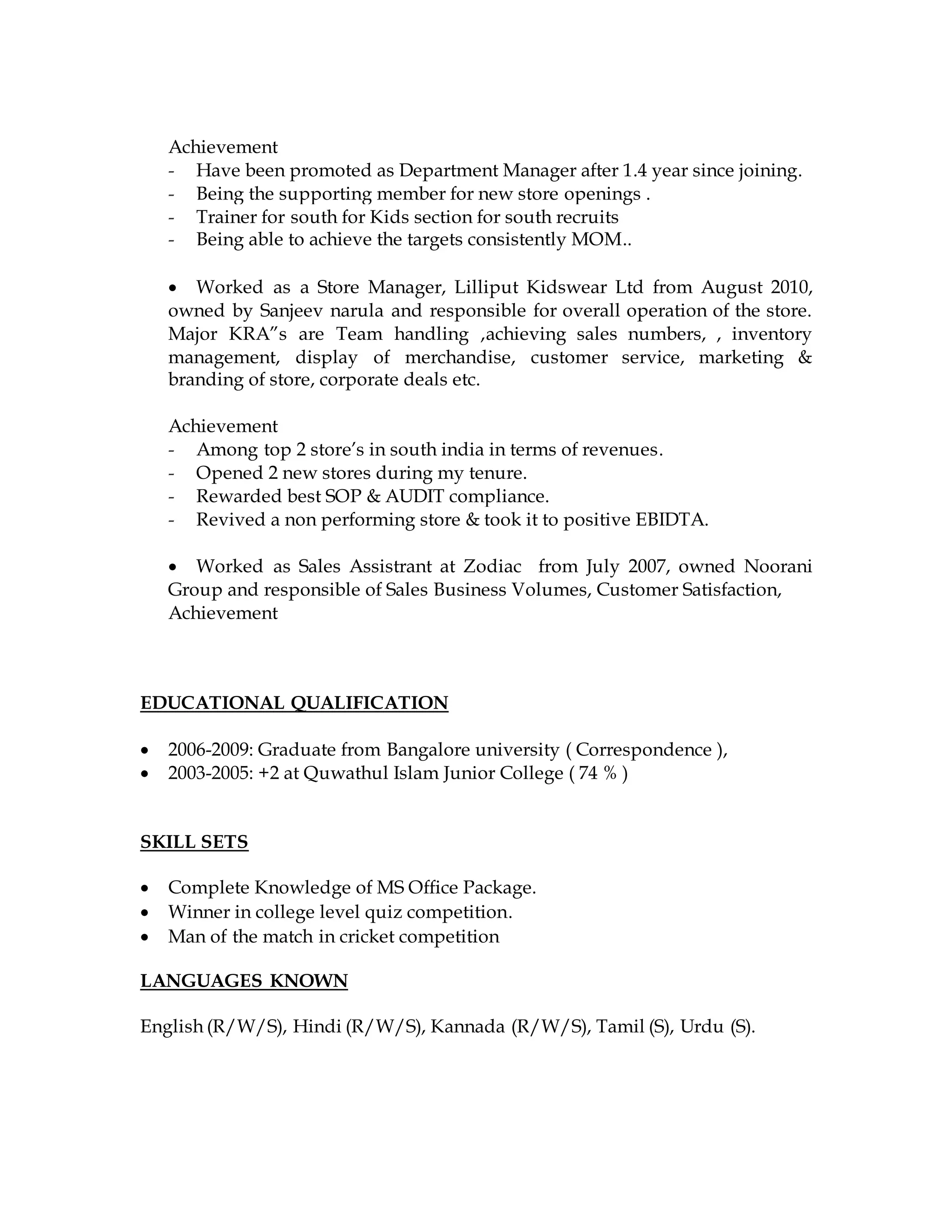 CV-Mohammed Iqbal | PDF