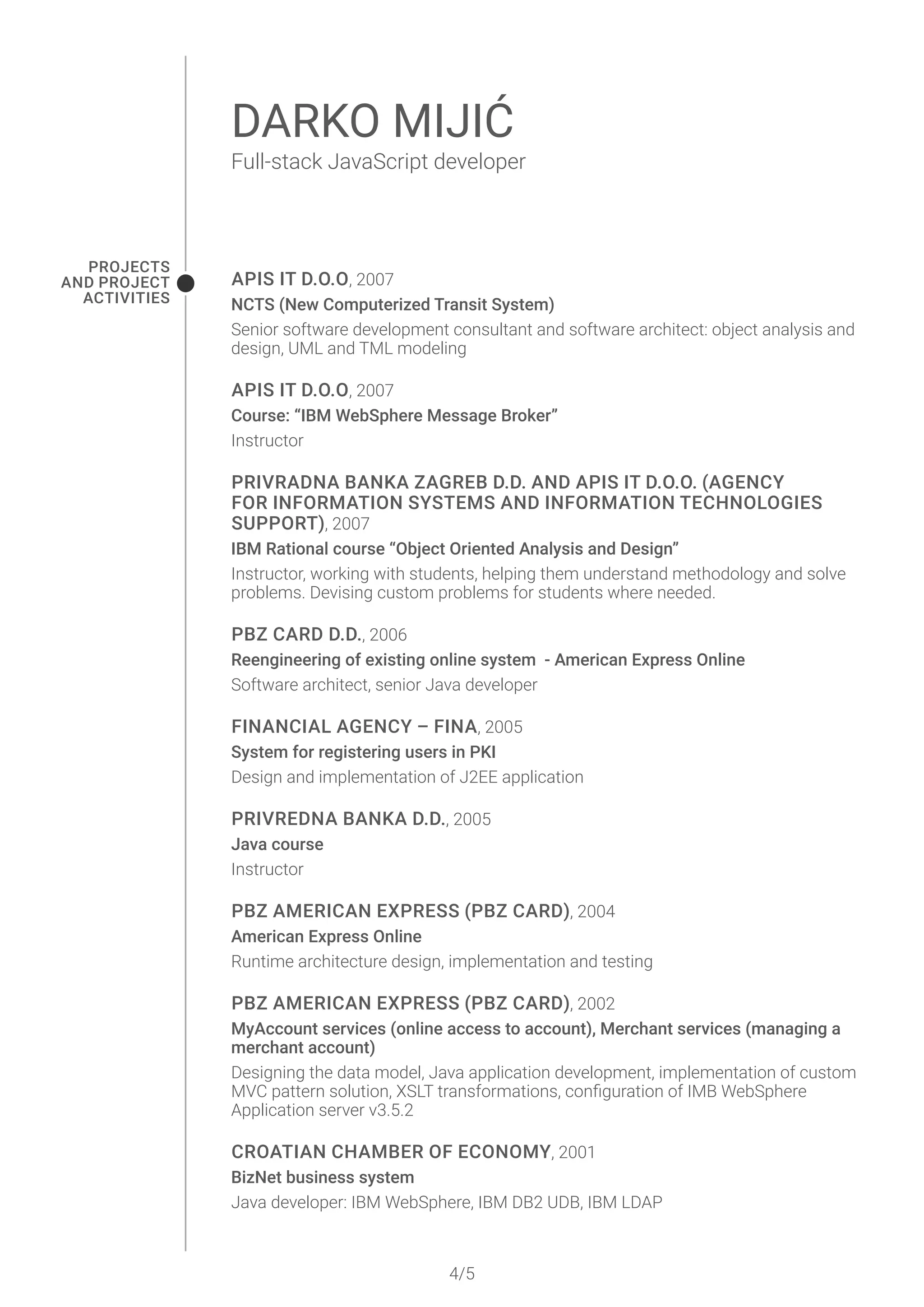 Darko Mijić CV | PDF