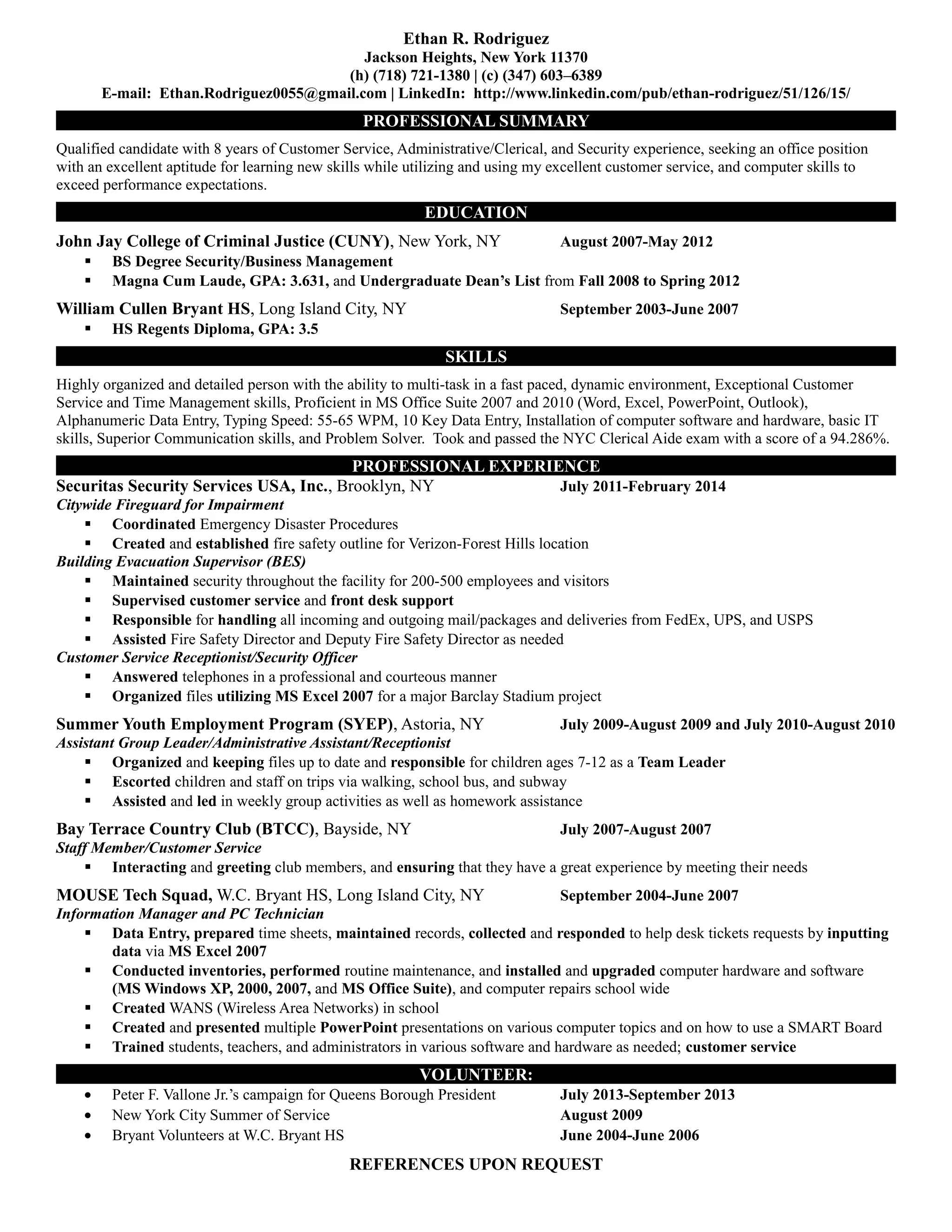 Ethan's Resume | DOC