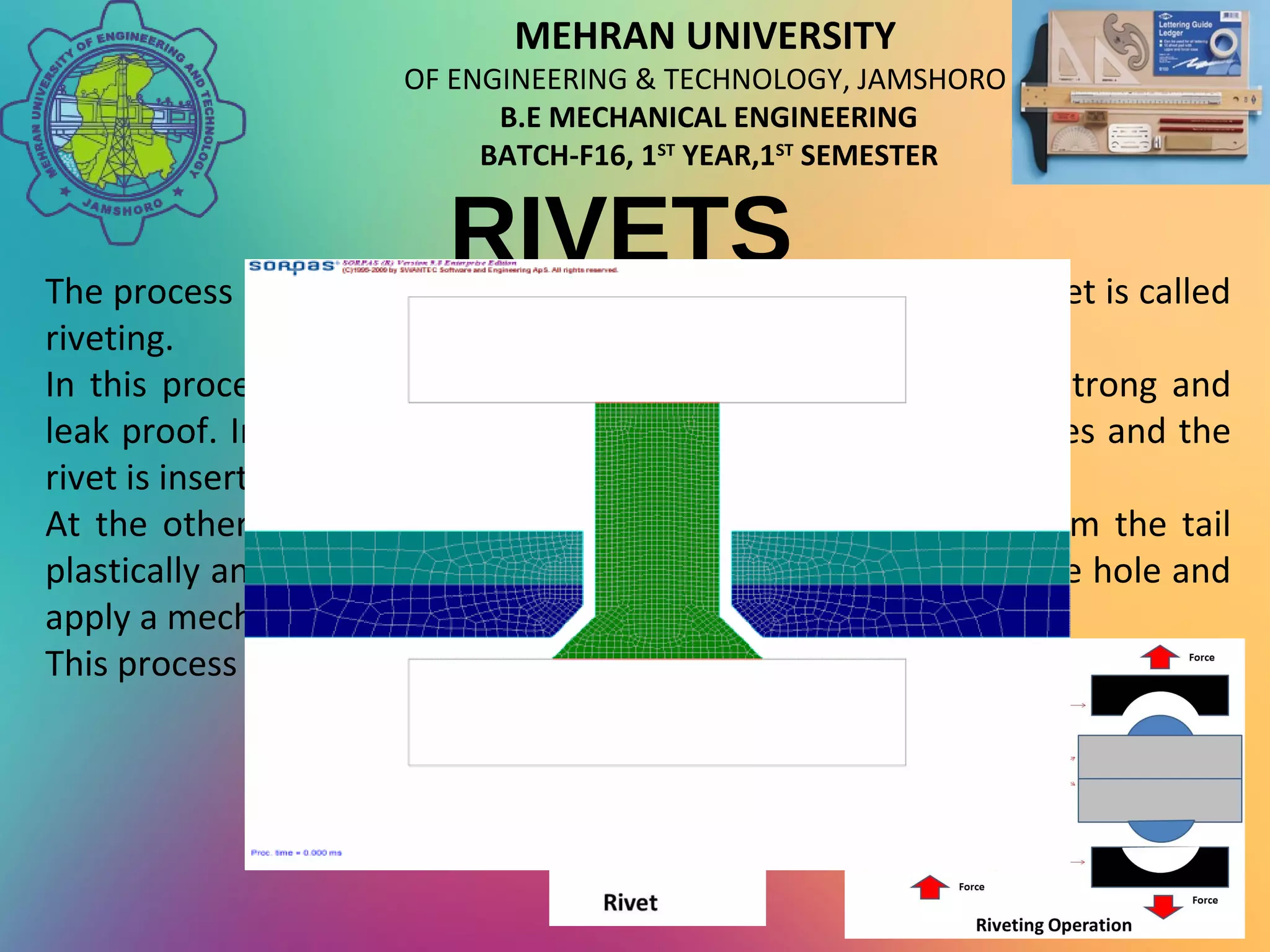 Drawing of Rivets | PPT