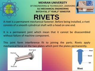 Drawing of Rivets | PPT