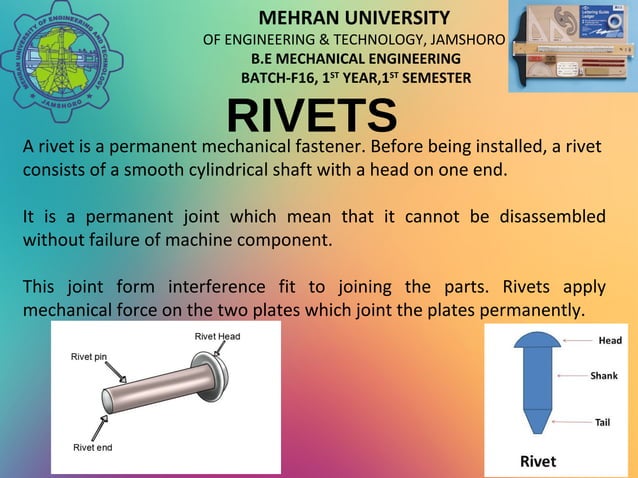 Drawing of Rivets | PPT