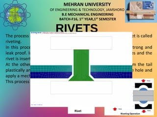 Drawing of Rivets | PPT