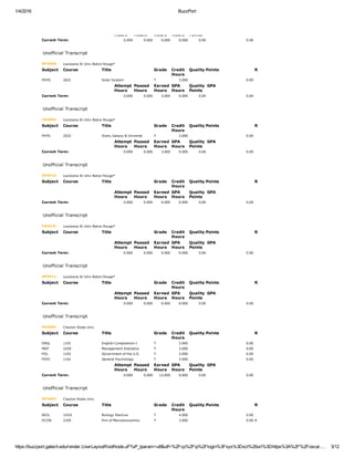 James Hunter Unofficial Transcript | PDF
