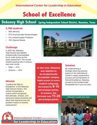 Dekaney HIgh School ICLE Brochure | PDF