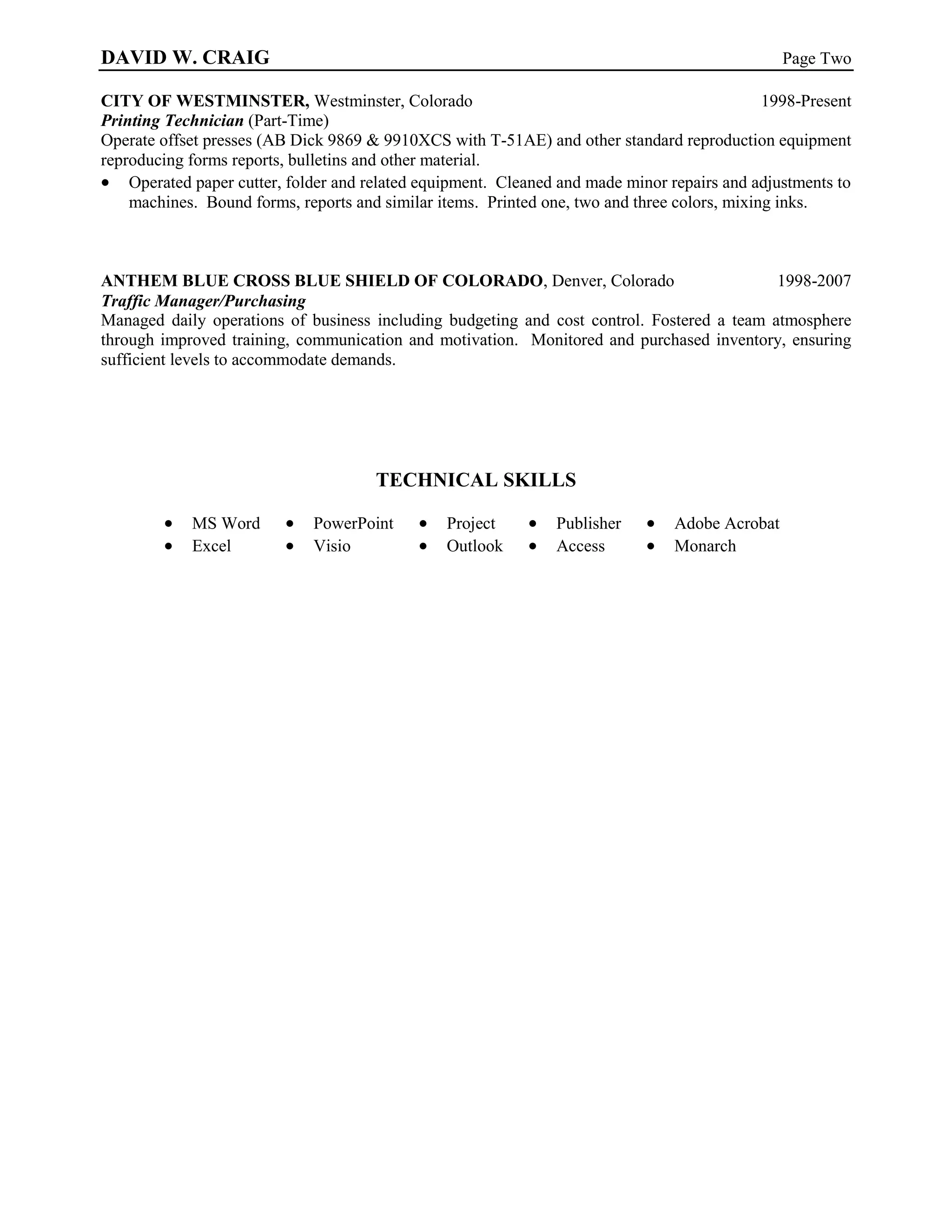 DC resume 07-2016 - Copy | PDF