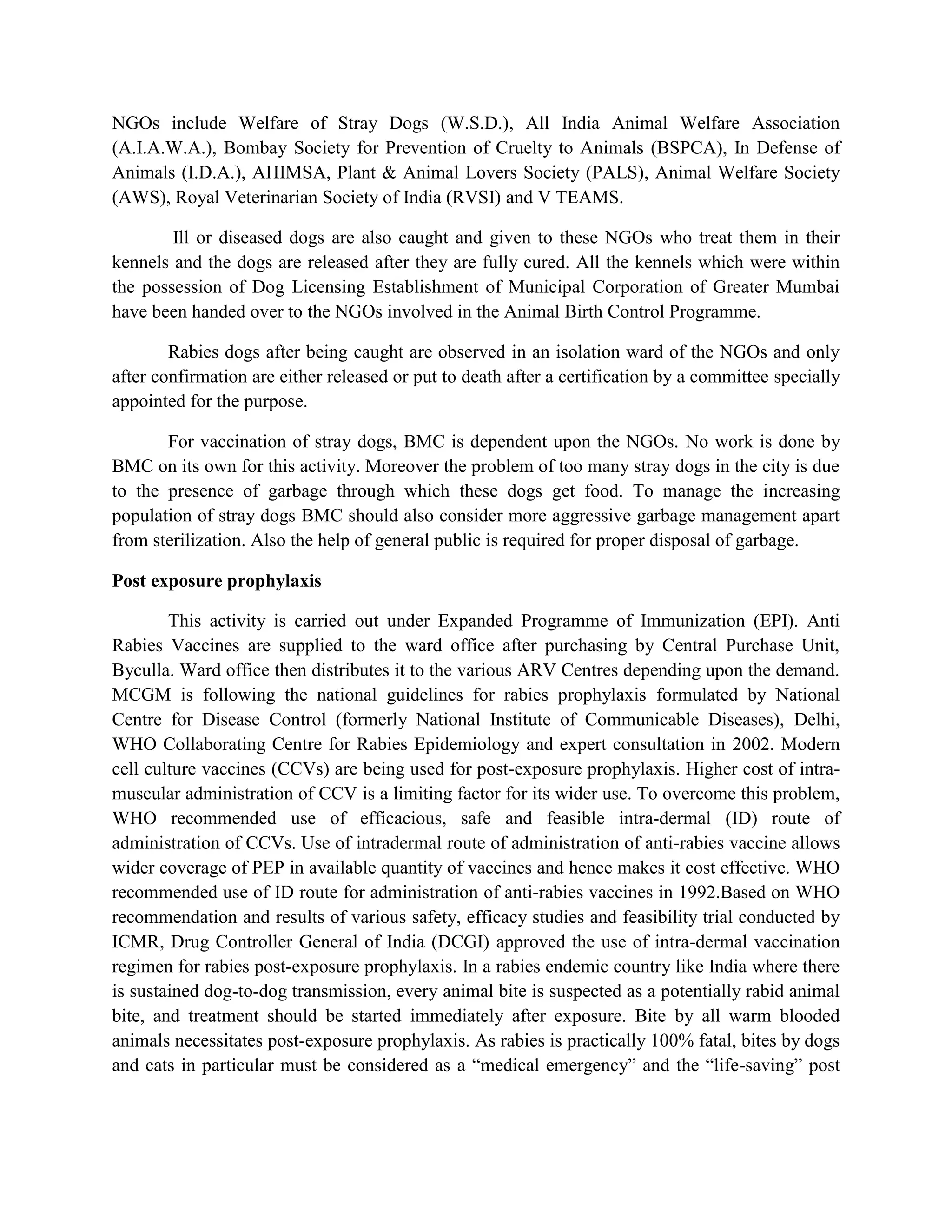 Anti Rabies Programme | PDF