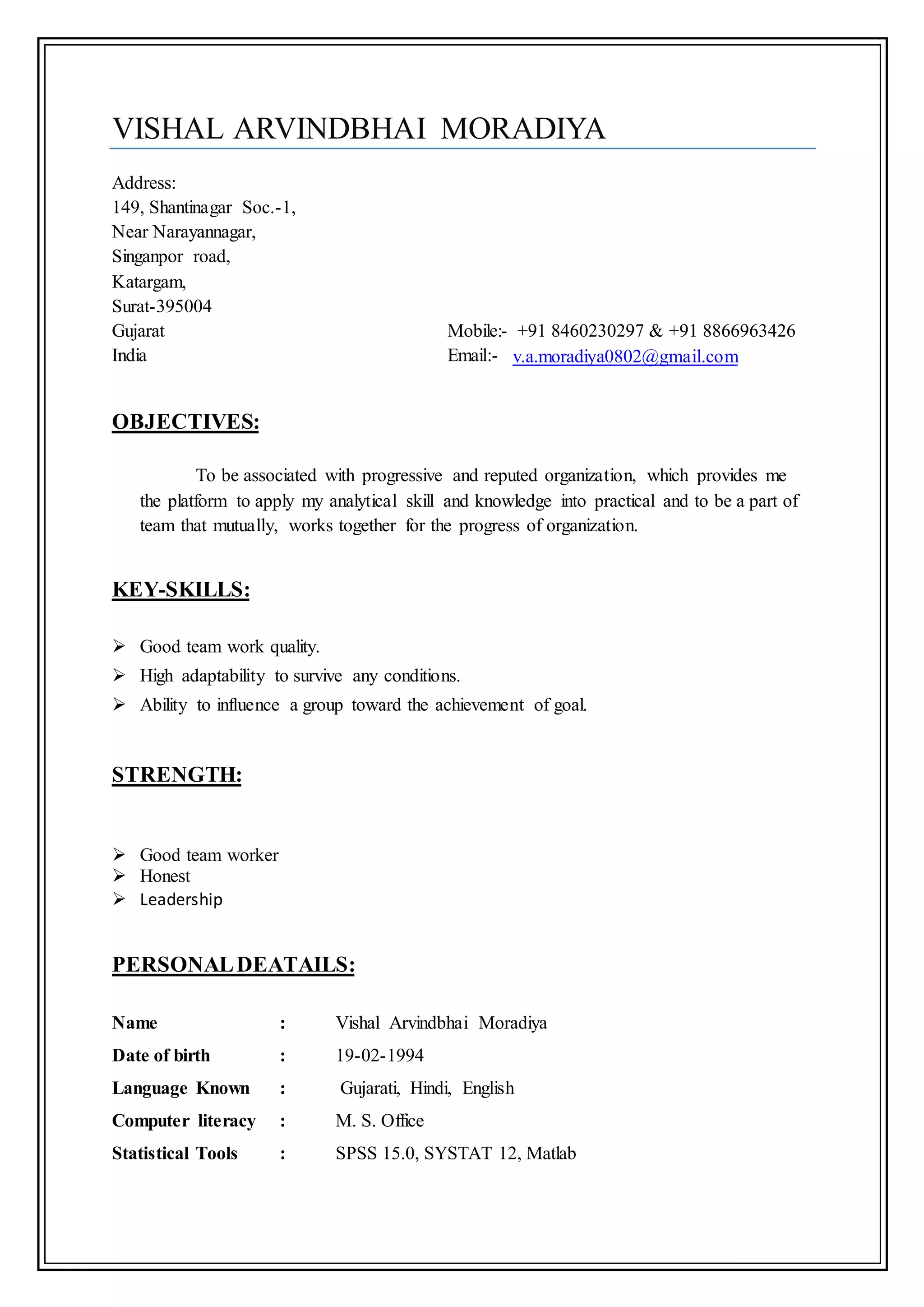 Vishal Moradiya | DOCX