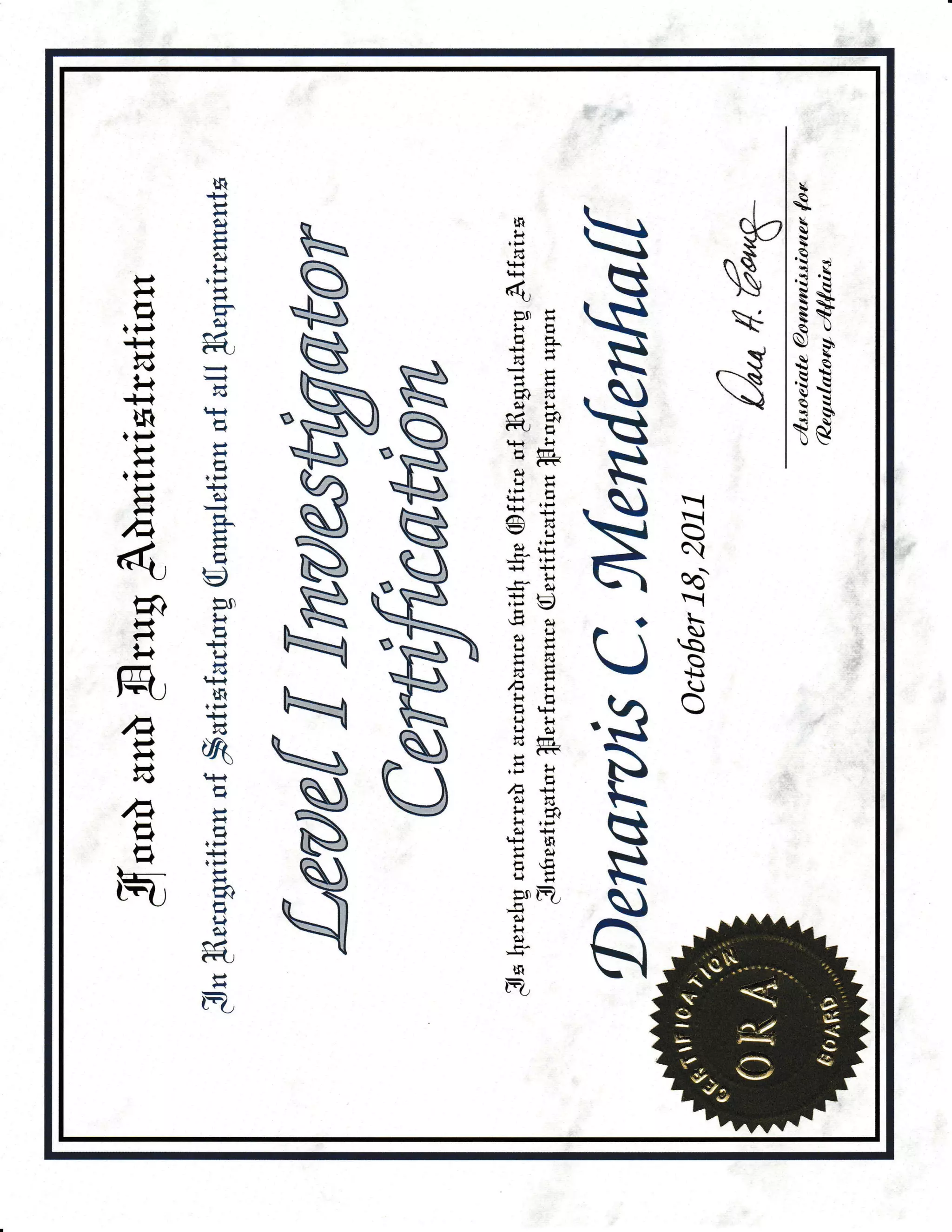 FDA Level 1 CERT | PDF
