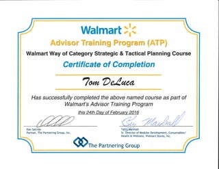 Walmart ATP Certificate | PDF