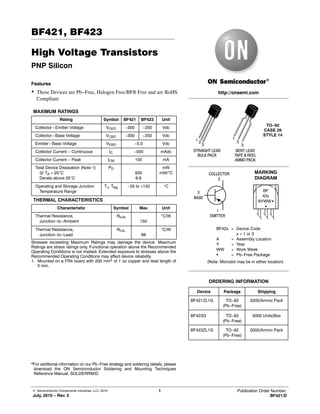 Original PNP Transistor BF421 421 TO-92 New | PDF | Consumer ...