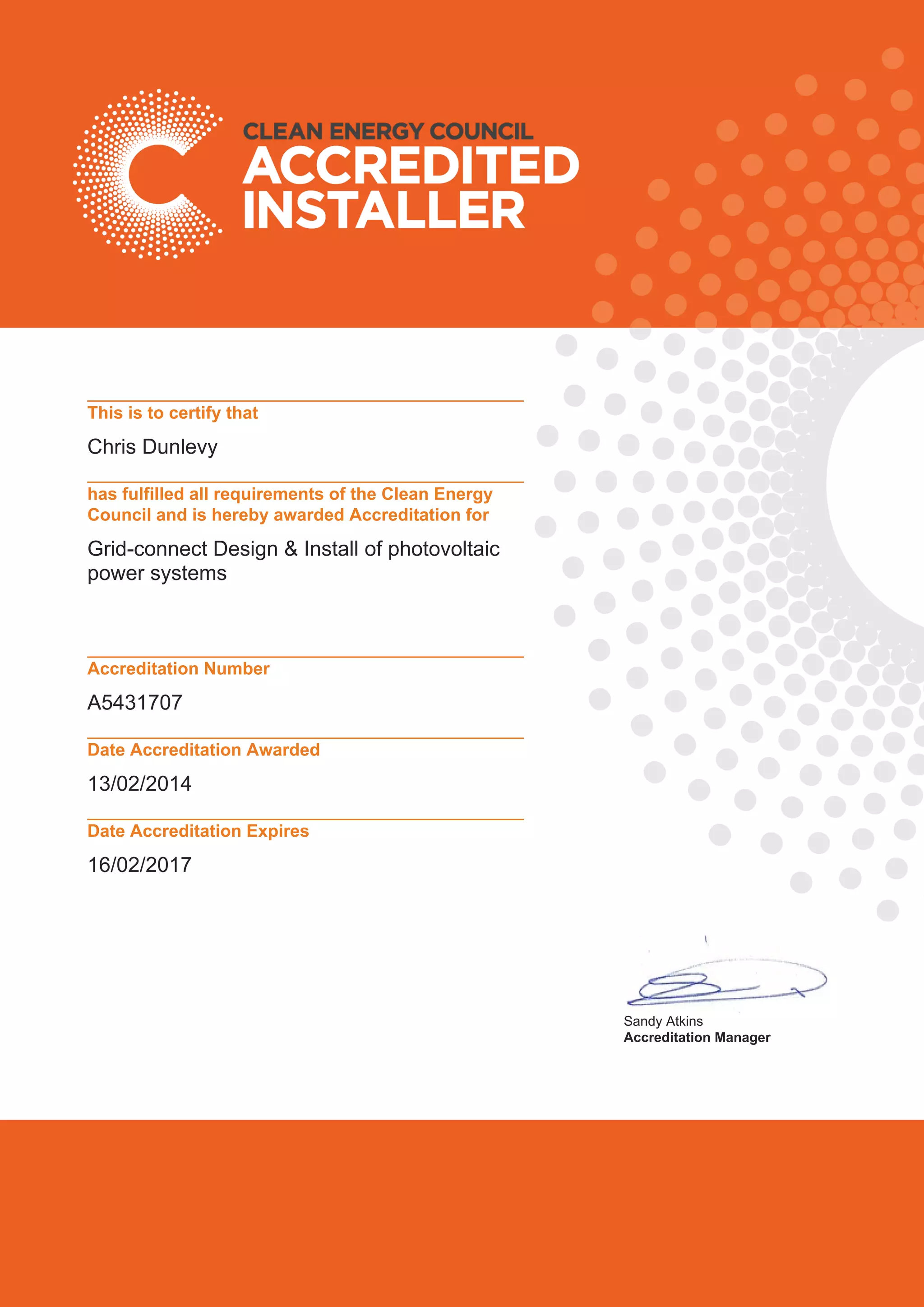 CEC Solar Certificate | PDF