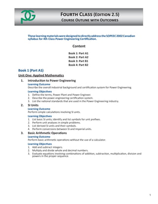 Fourth Class Power Engineering Objectives | PDF | Physics | Science