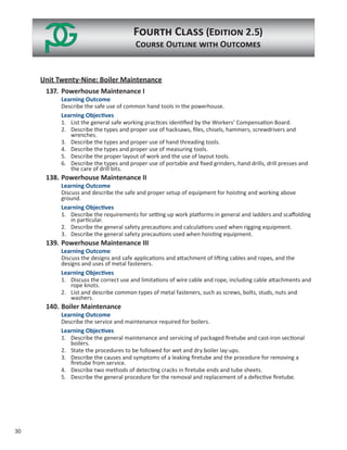 Fourth Class Power Engineering Objectives | PDF | Physics | Science