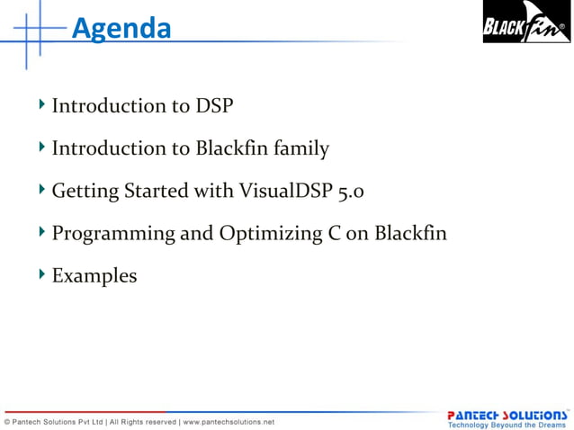 Introduction to Blackfin BF532 DSP | PPT