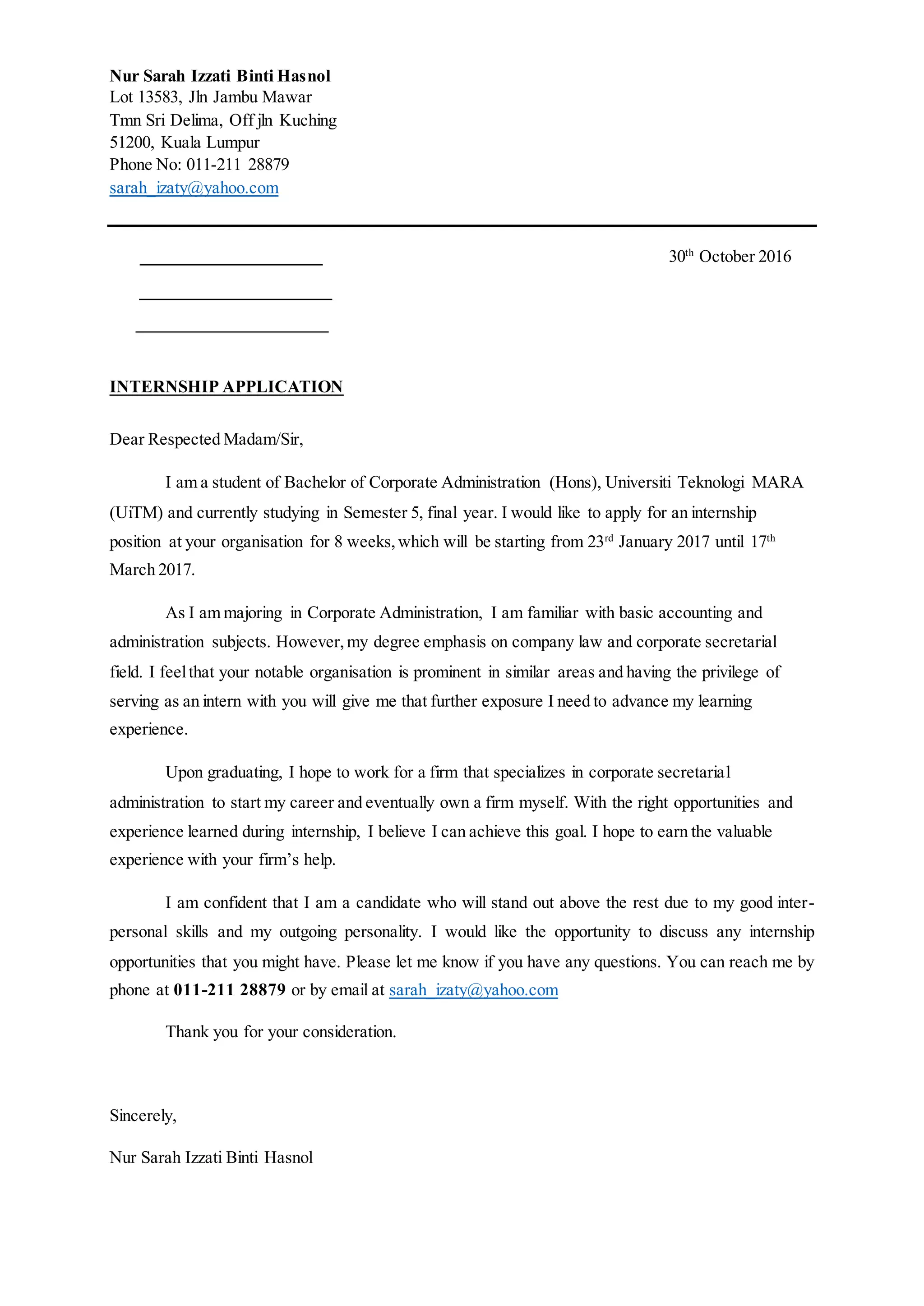 blank cover letter | PDF