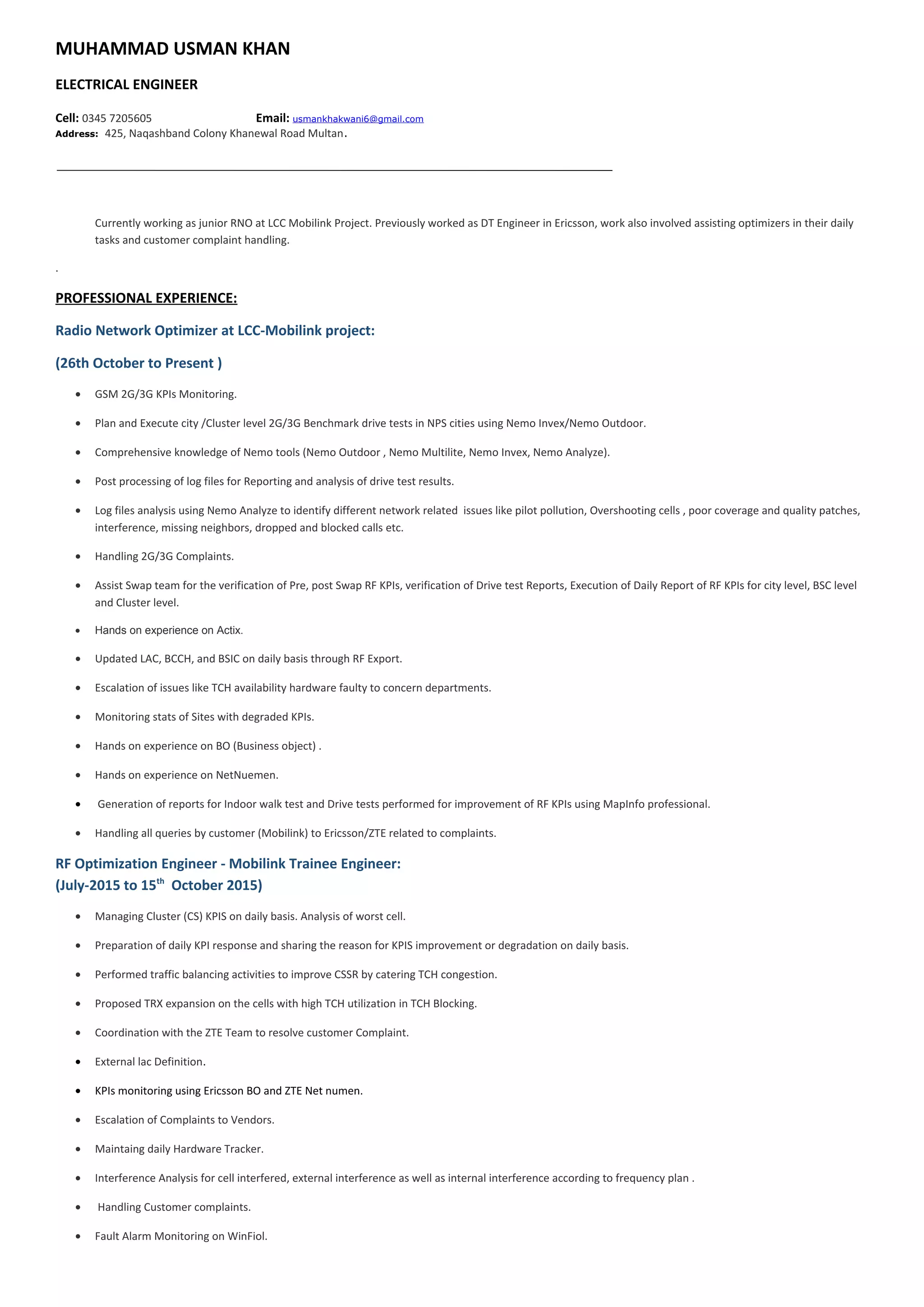 Usman khan Resume | DOC