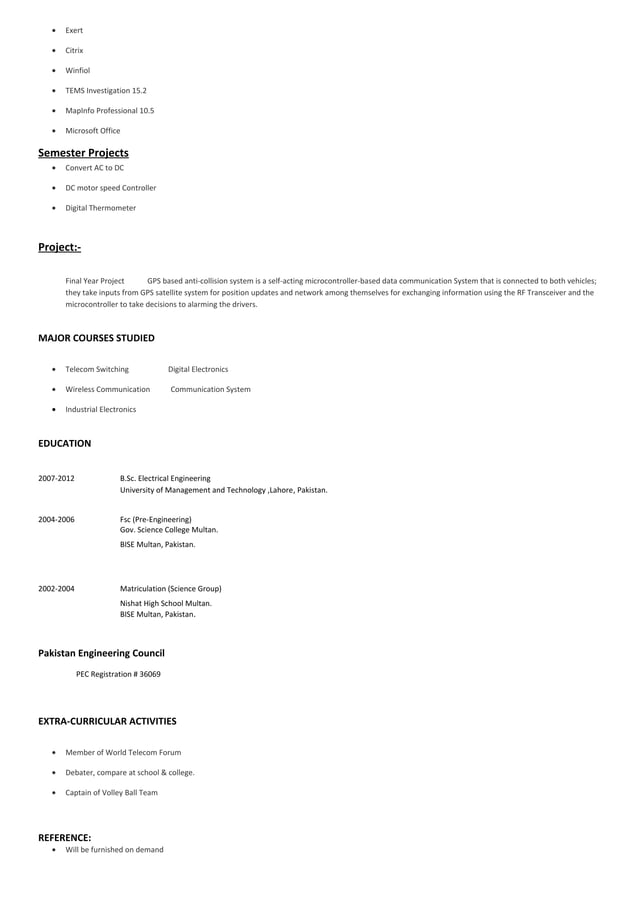 Usman khan Resume | DOC