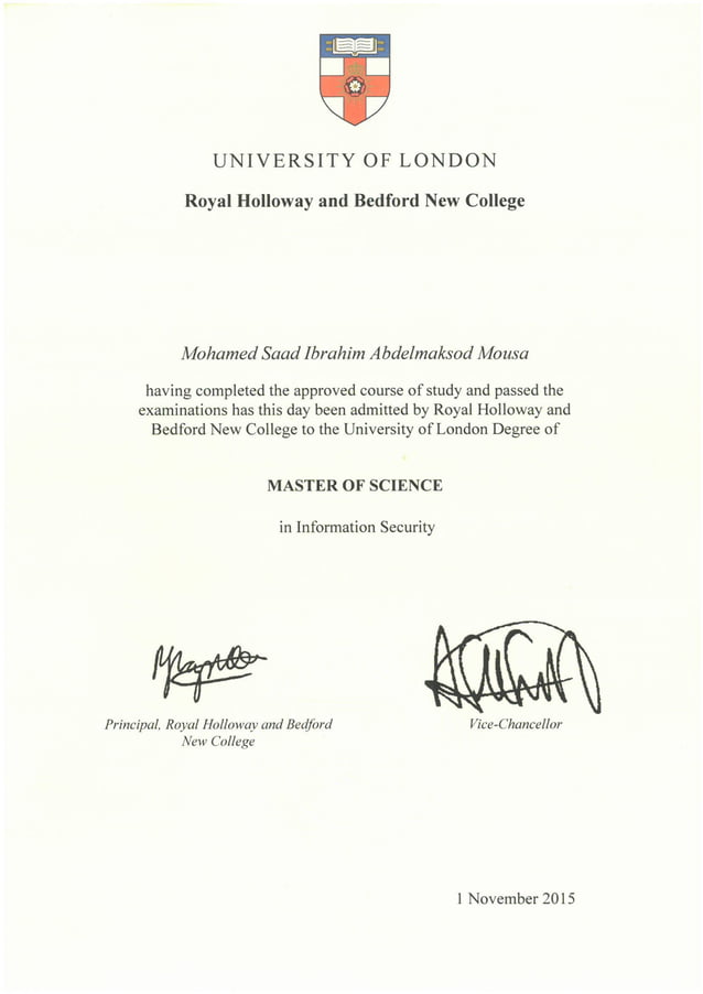 master certificate | PDF