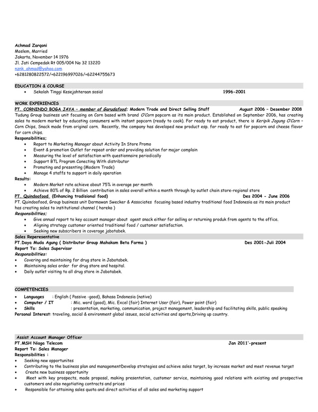 ahmad CV new | DOC | Business Administration | Business