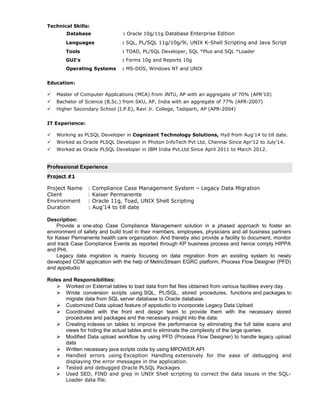 Veera Narayanaswamy_PLSQL_Profile | DOC