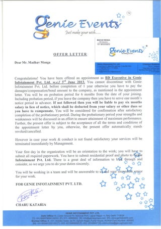 Offer Letter | PDF