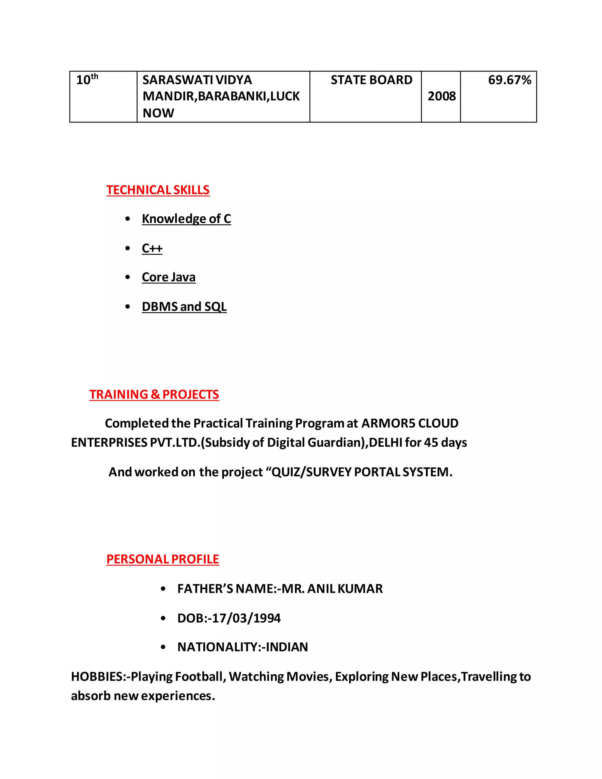 verma cv - Copy | DOCX