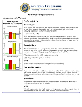 Energize2Lead Profile - Bruce Marinace | PDF