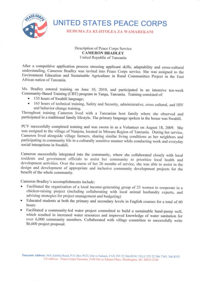 Description of Service | PDF