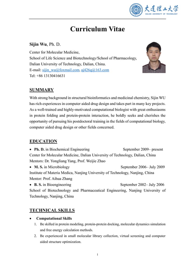 Curriculum Vitae2-wusj | PDF