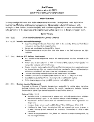 Jim Wixom resume (2) | DOC