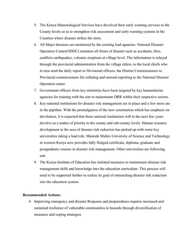 FACTORS AFFECTING THE DEVOLUTION DISASTER MANAGEMENT IN KENYA | PDF