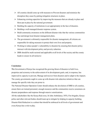 FACTORS AFFECTING THE DEVOLUTION DISASTER MANAGEMENT IN KENYA | PDF