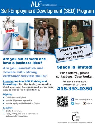 Self Employment Development Program Flyer | PDF