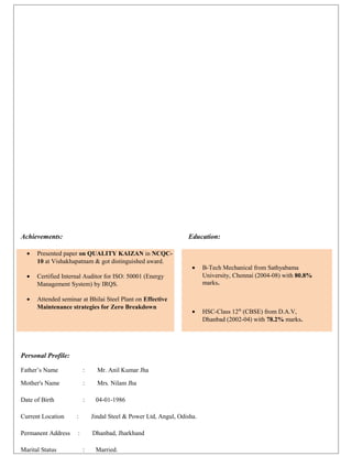 Anand Jha-Updated CV | DOC