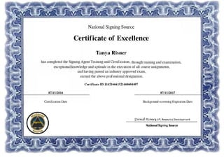 Tanya National Signing Source Certificate | PPT