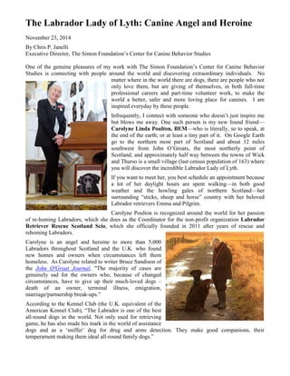 Carolyne L. Poulton - Guardian Angel to 5,000 Labs | PDF | Dogs | Pets