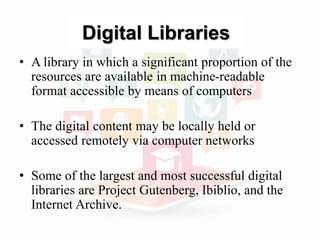 Creation of Digital Libraries using Open Source Software | PPT