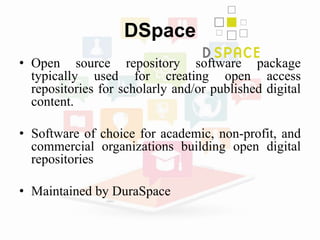 Creation of Digital Libraries using Open Source Software | PPT