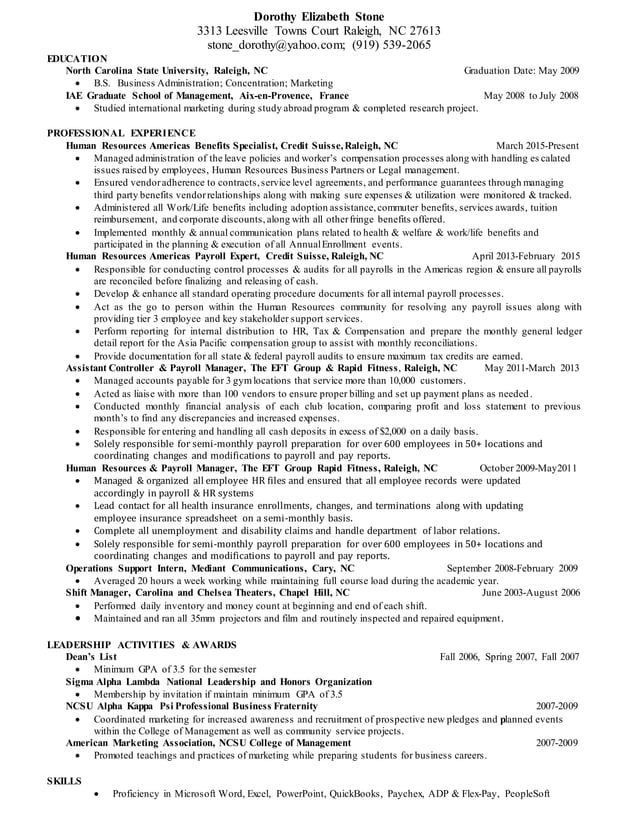 Dorothy Stone's Resume | PDF